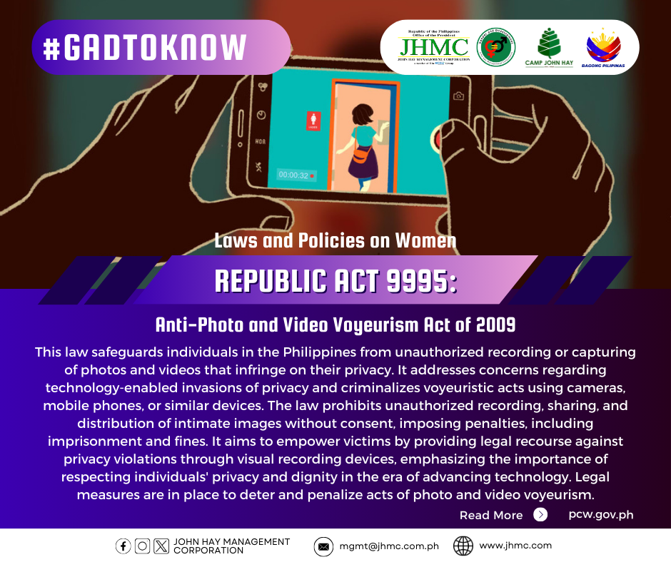 Women's Month: RA 9995 | John Hay Management Corporation