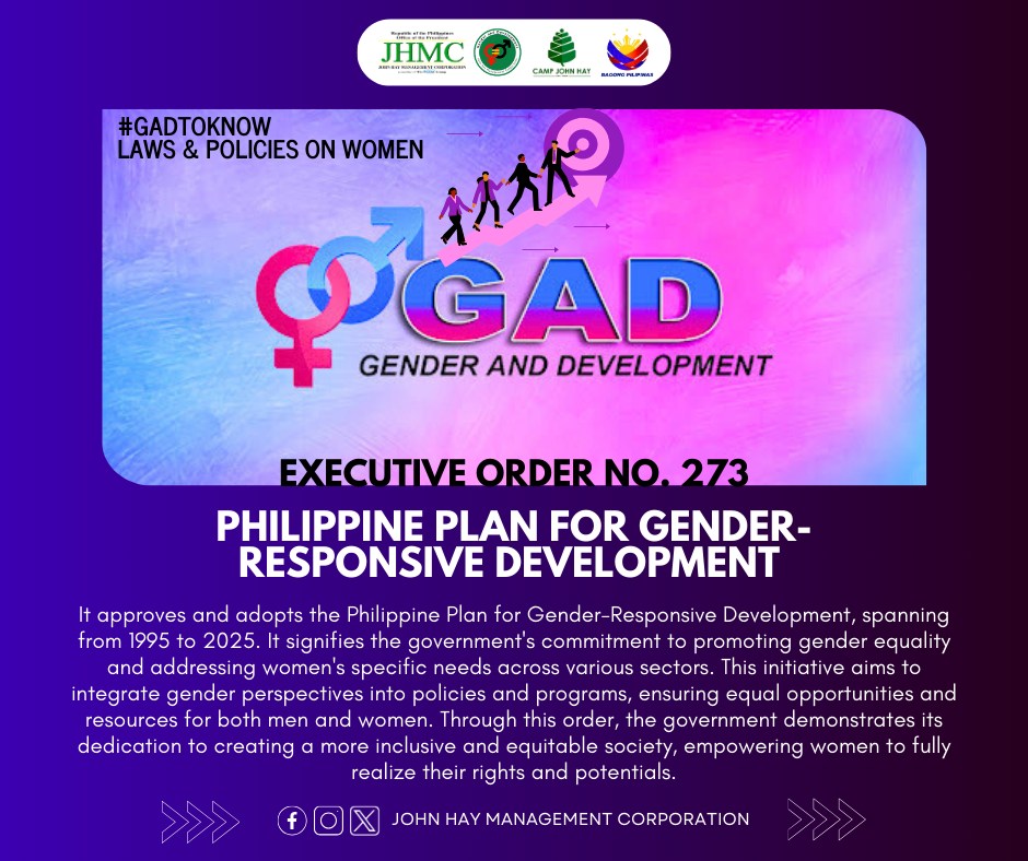 Women's Month: EO 273 | John Hay Management Corporation